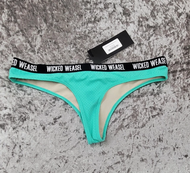 Wicked Weasel Sexy Sport Brief Bikini Bottom Jade Size Large 44 00